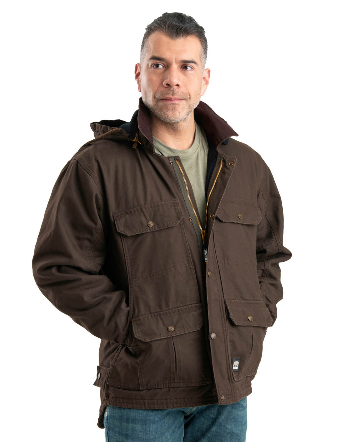 Berne Mens Bark 100% Cotton Contractor Coat — The Western Outfitter